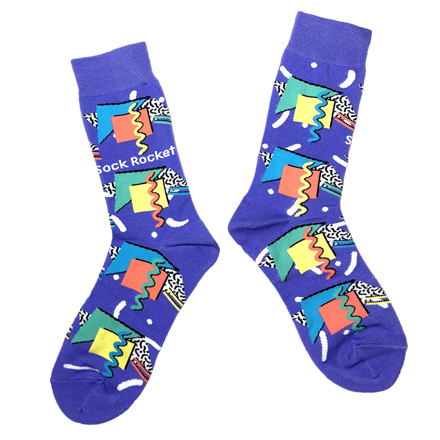 Retro 90s Purple Socks | Sock Rocket